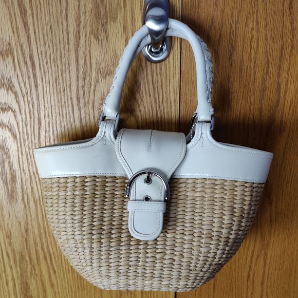 Coach | Bags | Coach Raffia Bucket Purse Limited Edition | Poshmark